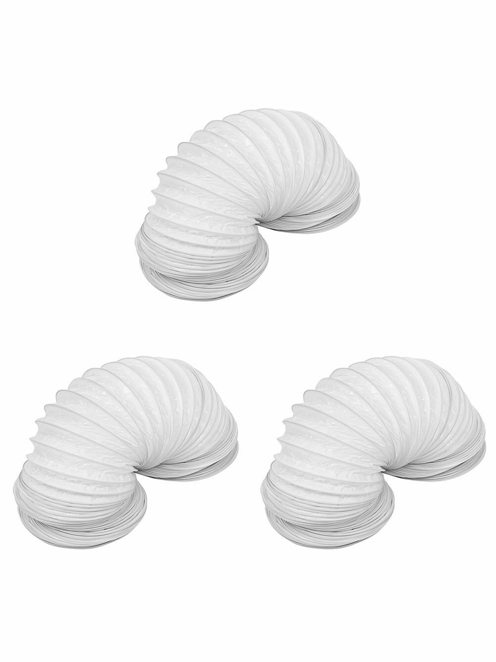 Воздуховод гибкий гофрированный армированный полимерный d100 мм 2 м (3 шт.)