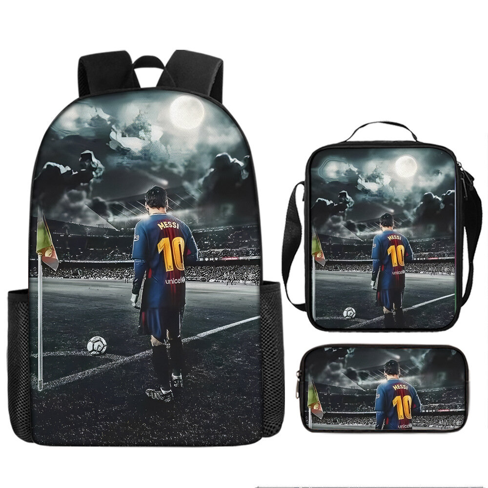 Футбольный чемпионат мира по футболу, периферийный студенческий школьный рюкзак, школьный рюкзак Месси, большой вместительный рюкзак из полиэстера, снижающий нагрузку, и набор ранцев