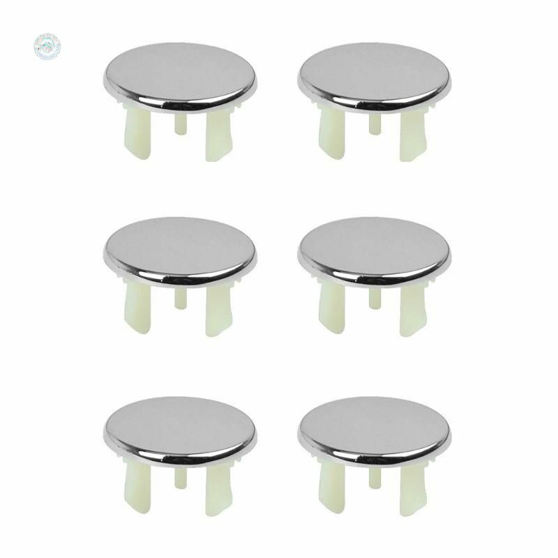 Решетка-фильтр для слива в ванной, круглая заглушка для раковины из прочного пластика, набор из 6 штук для кухни и ванной комнаты, универсальное переливное кольцо против брызг и грязи