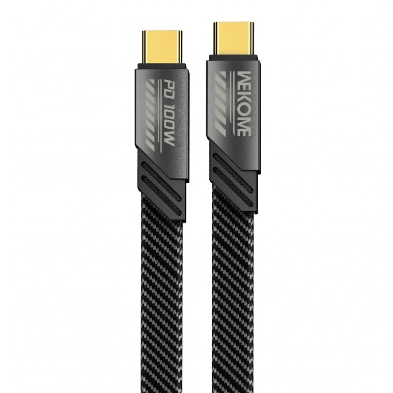 Кабель WEKOME Type-C на Type-C 100 Вт, кабель для быстрой зарядки в стиле «Mecha», кабель для передачи данных USB A на USB C для iPhone, Samsung, Xiaomi, OnePlus