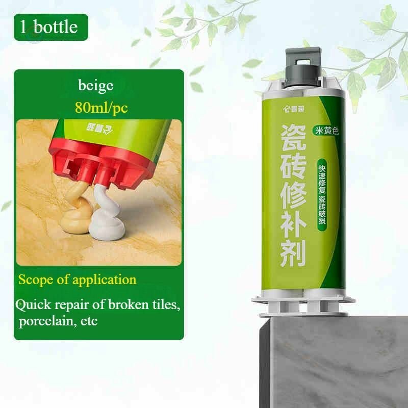 Набор для ремонта ванной и керамической плитки, двухтюбиковая модель, водонепроницаемая паста, цвет можно подобрать самому, быстрое восстановление сколов и трещин