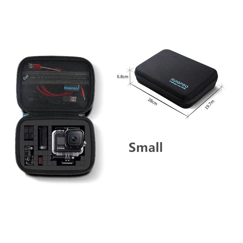 Портативная сумка для GoPro Hero 13 12 11 DJI Action 6 5pro 4 Insta360 X5 AcePro DIY Small Size