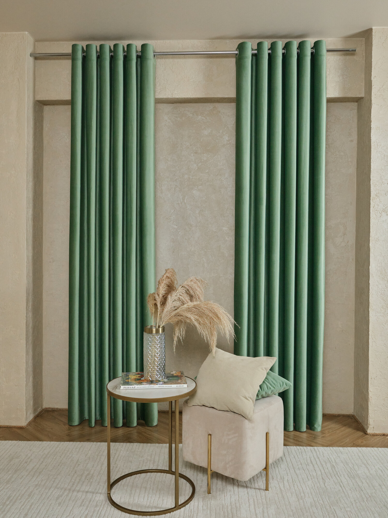 Шторы бархат антикоготь 150х255 (2 шт), Evrika Home