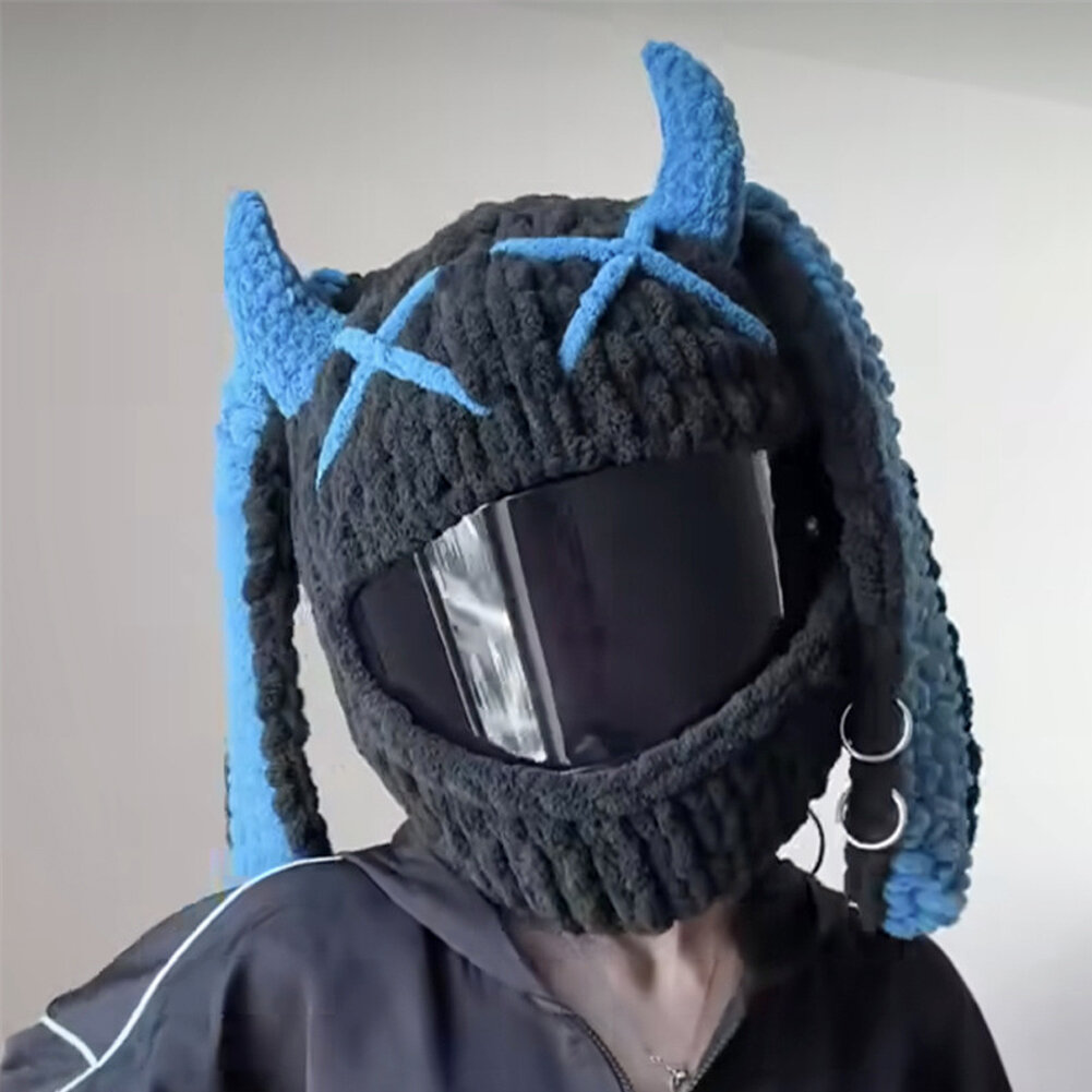 Полный заяц: Чехлы на шлем для мотоциклов, плюш для мотокросса и декор для шлемов