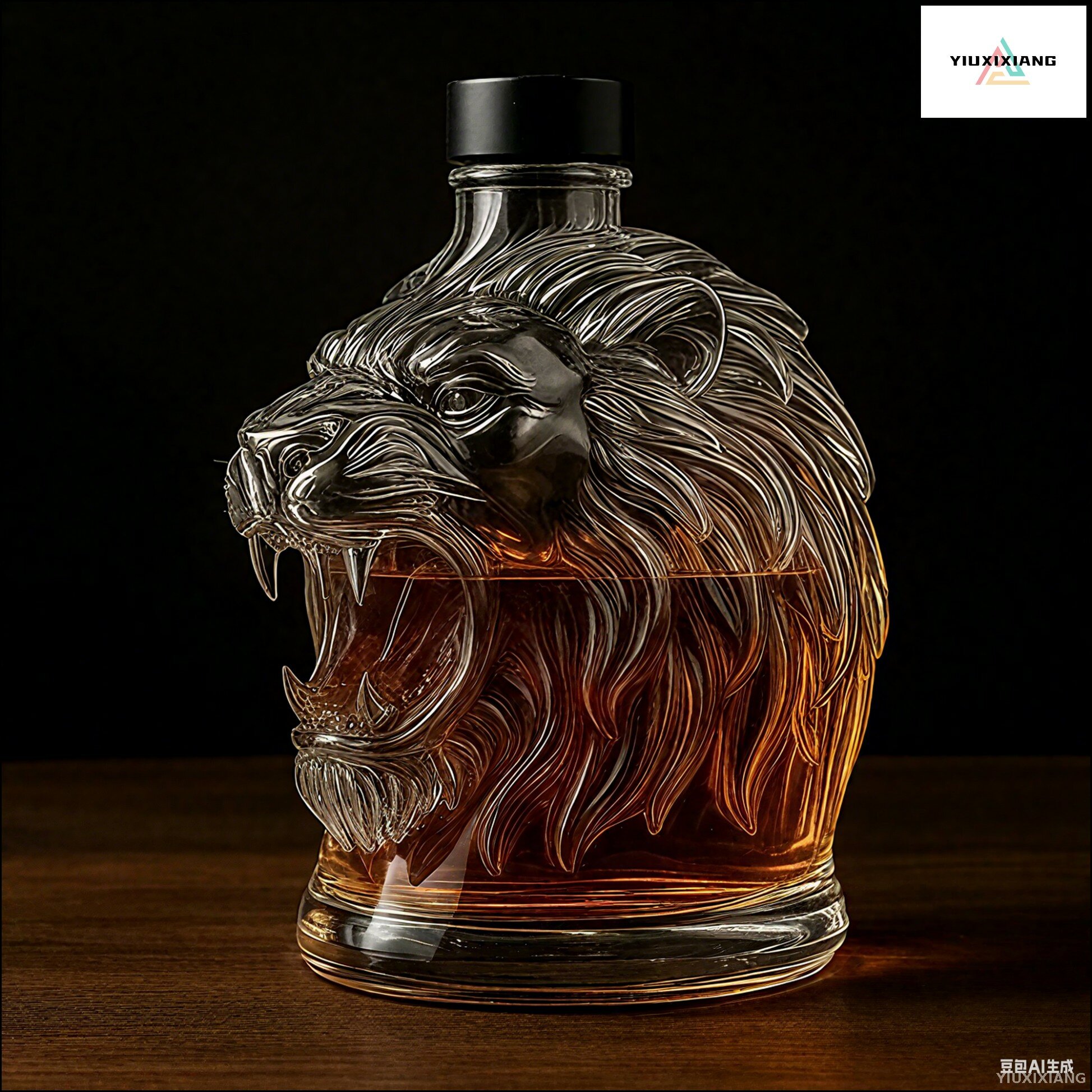 Бутылка "Виски Годзилла", боросиликатное стекло, черная, 250 г