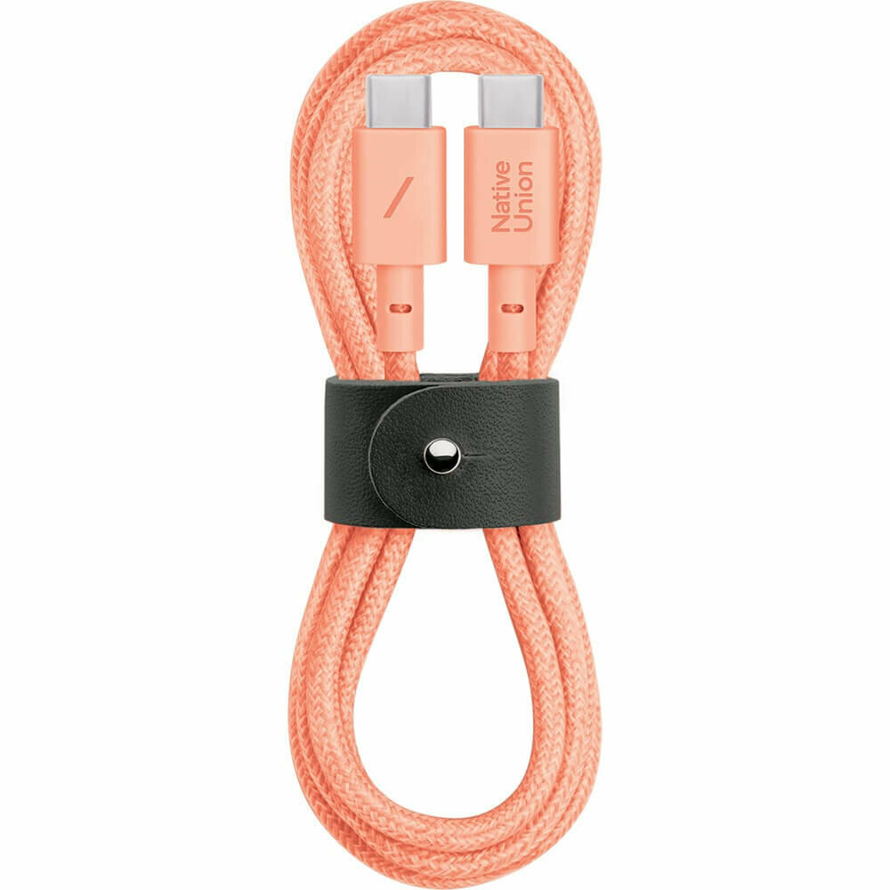 Кабель Native Union BELT-C-APR-2-NP Belt Cable USB-C 1.2 м, оранжевый