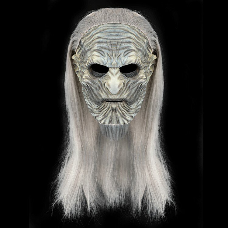 Маска для хэллоуина haunting halloween realistic latex headpiece game of thrones white walker style