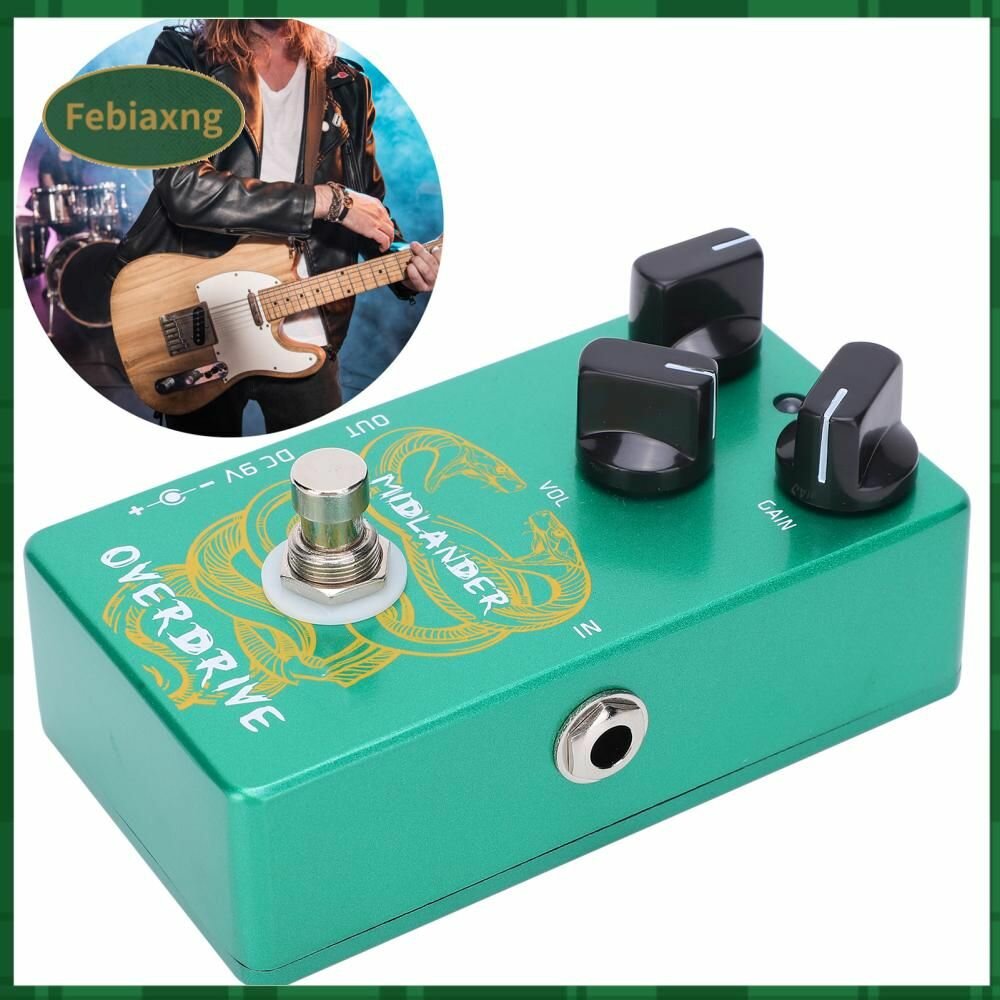 Электрогитарная педаль перегруза, легкая и портативная, для музыкантов
