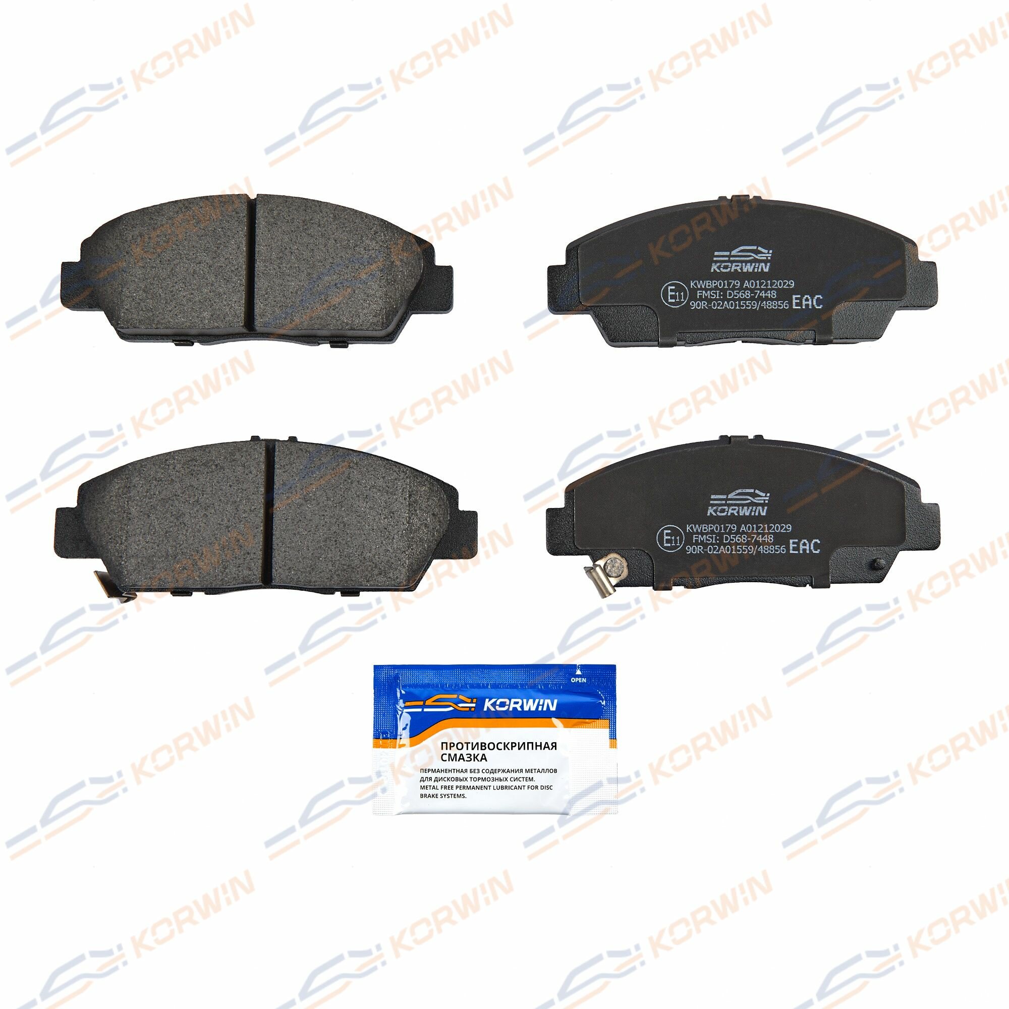 Колодки тормозные перед. Honda Accord IV-VI -03/Prelude 91-01/Shuttle 94-04
