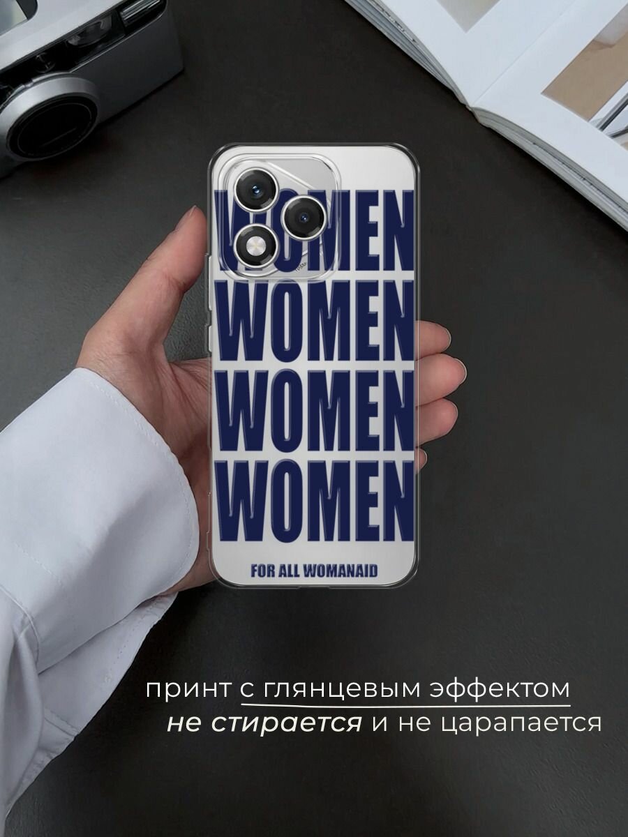 Чехол на Honor 400 Lite / Хонор 400 Лайт с принтом Woman blue — фото 1