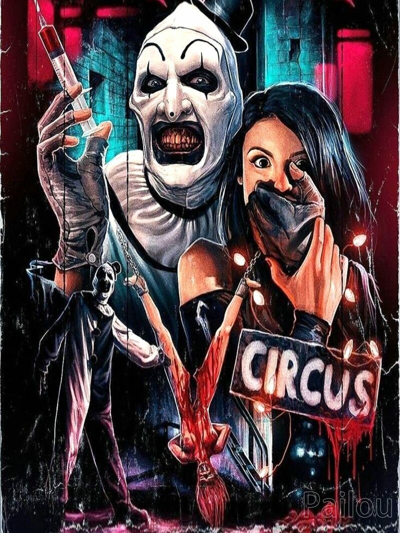 Набор для самостоятельной вышивки алмазами 5D Фильм ужасов Джокер 2 - круглая алмазная мозаика размером 40x50 см для украшения стен дома,40X50CM, белый