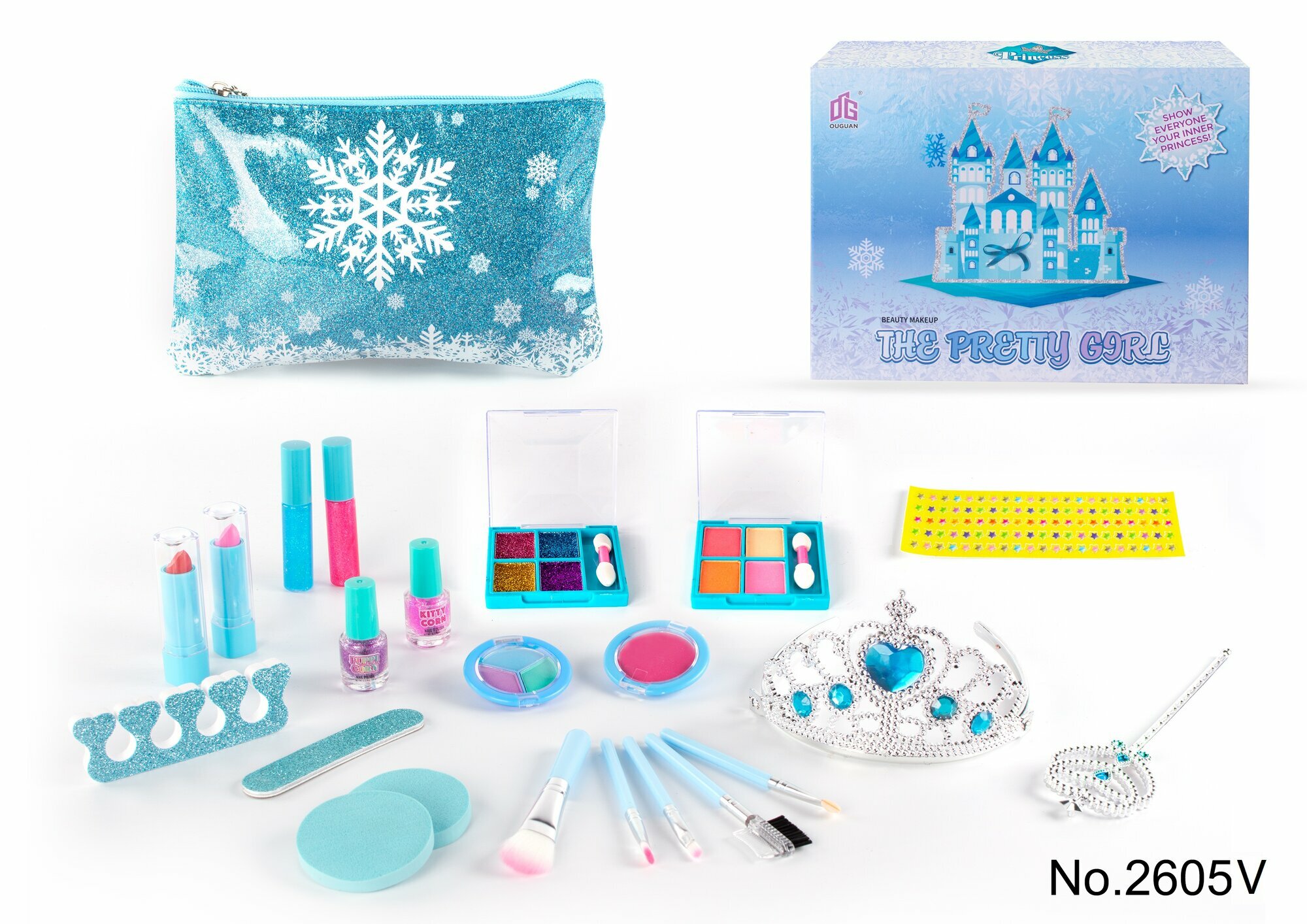 Набор для макияжа для девочек в количестве 23 штук - Набор для макияжа маленьких девочек смываемые игрушки для макияжа принцесса игра детский макияж настоящие игрушки для макияжа, Игрушки для макияжа для детей для девочек 4 5 6 7 8 10 лет, День рождения