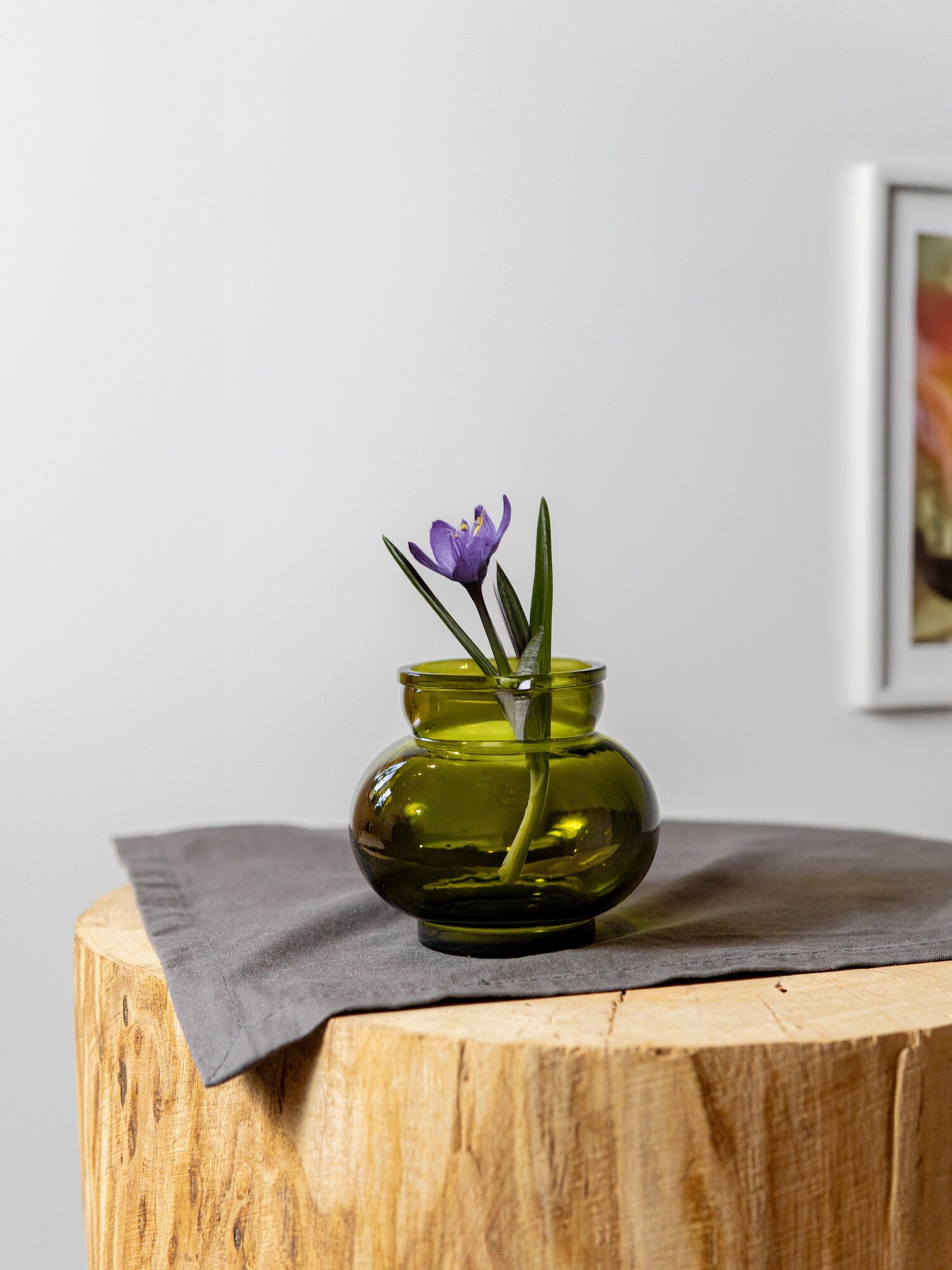 Ваза стеклянная HALO San Miguel, высота 11 см Цвет: зеленый, прозрачный