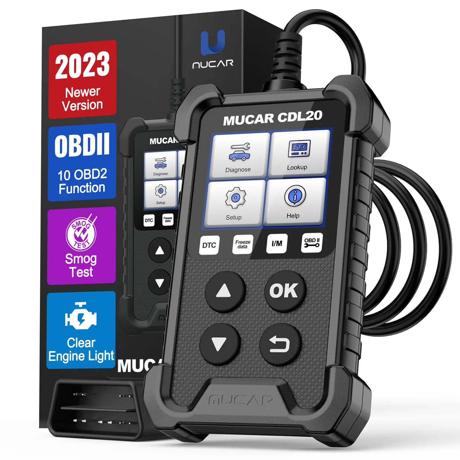 MUCAR CDL20 OBD2 диагностические инструменты бесплатно OBD 2 сканер считыватель кодов тест на смог легкий вес прочный материа.