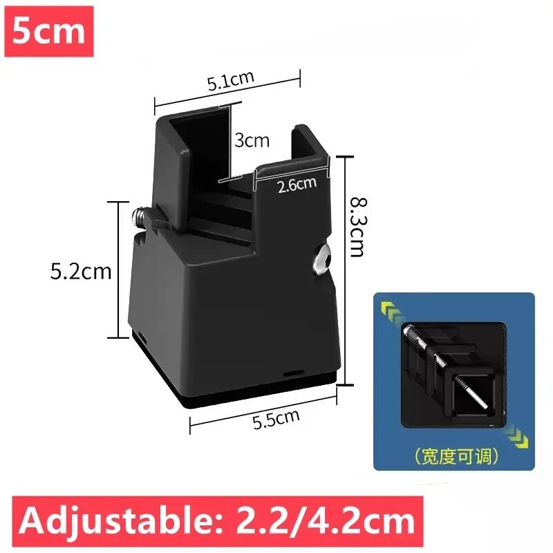 Комплект Из 4 Регулируемых Опор Для Мебели (5/10 См), Прочные Металлические Черный, 5cm Black-4pcs