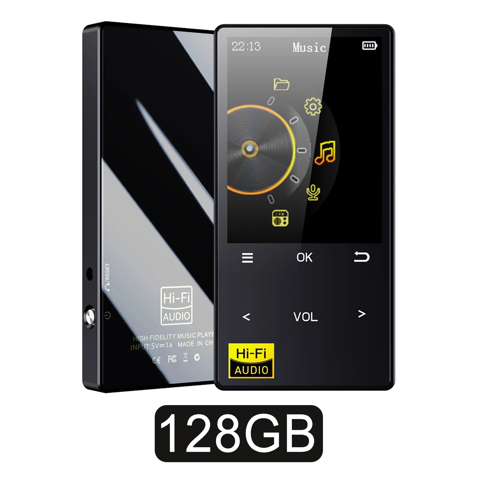 MP3-плеер Hi-Fi Audio 128GB, черный