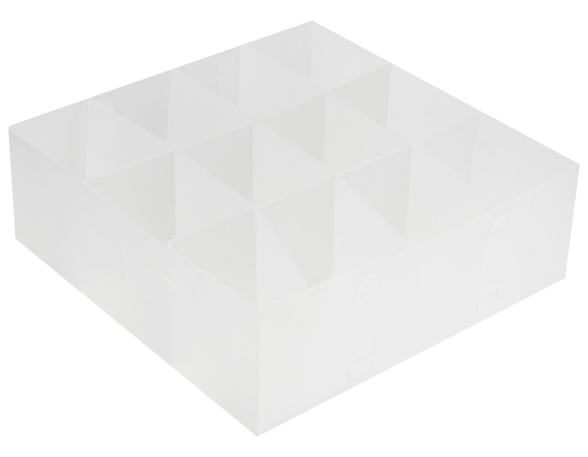 Коробка для белья рыжий КОТ, 12 ячеек, 30х30х10 см, складная, полипропилен