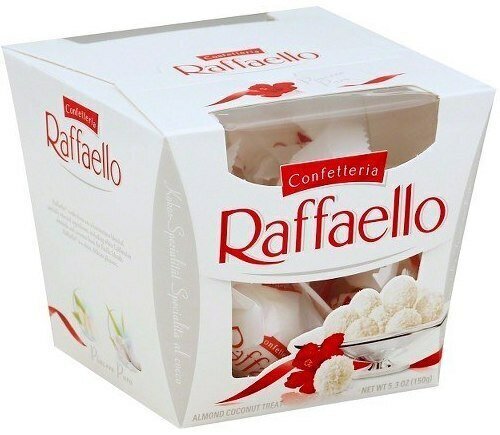 Конфеты Raffaello, с цельным миндальным орехом, в кокосовой обсыпке 150 г