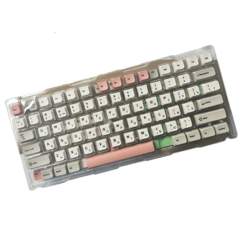 Ретро Кейкапы XDA 138К PBT, Русский