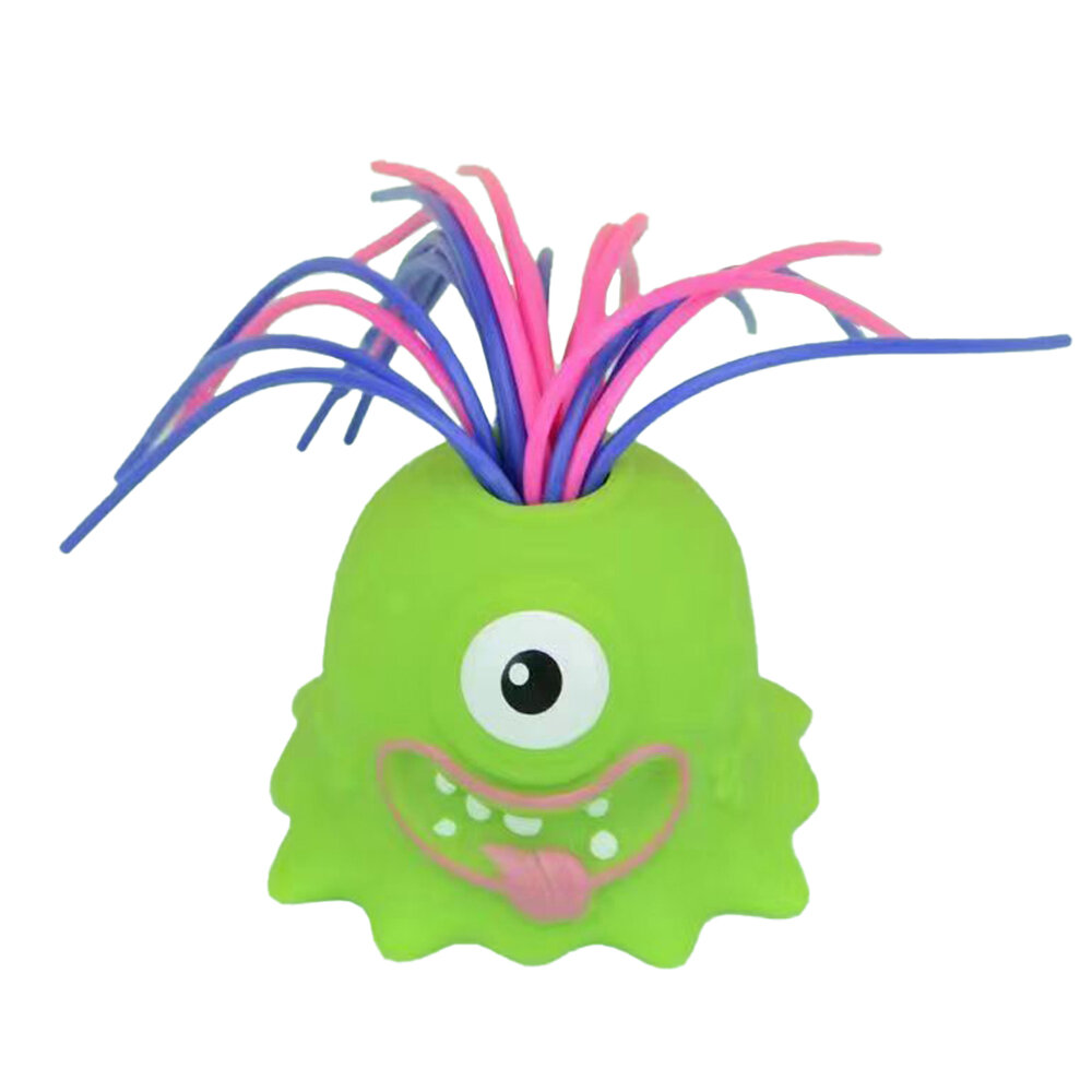 Игрушка для снятия стресса и борьбы с тревогой Screaming Monster с светом, издающая 6 случайных звуковых эффектов, Purple/Green/Blue/Red, Rubber, 3*1.5V/25mAh Button Battery, 68*70*53mm, 70g, 1 шт.