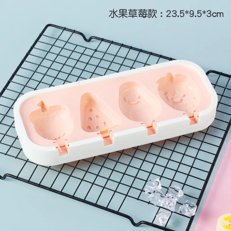 Силиконовые формочки для льда детские, розовый, YH925