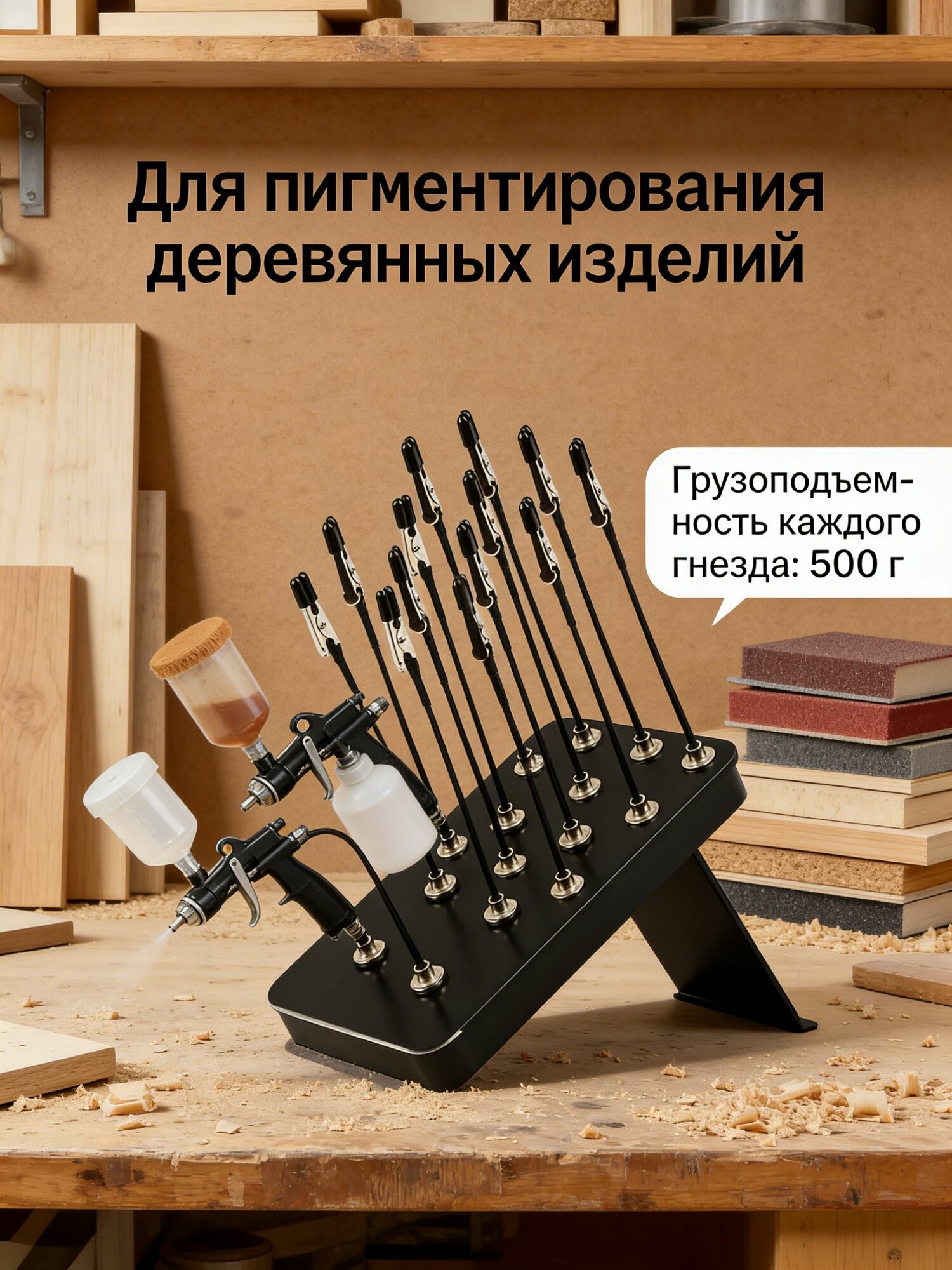 Зажим-держатель для моделизма и склеивания деталей и сборки моделей, 12 шт, С выдвижным ящиком, черный