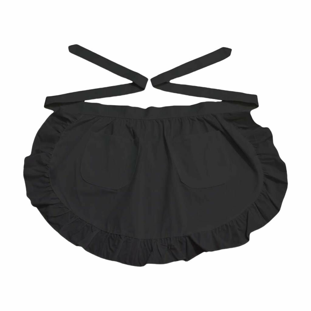 Половина талии с передними карманами и рюшат для легкого доступа к Essential, Черный