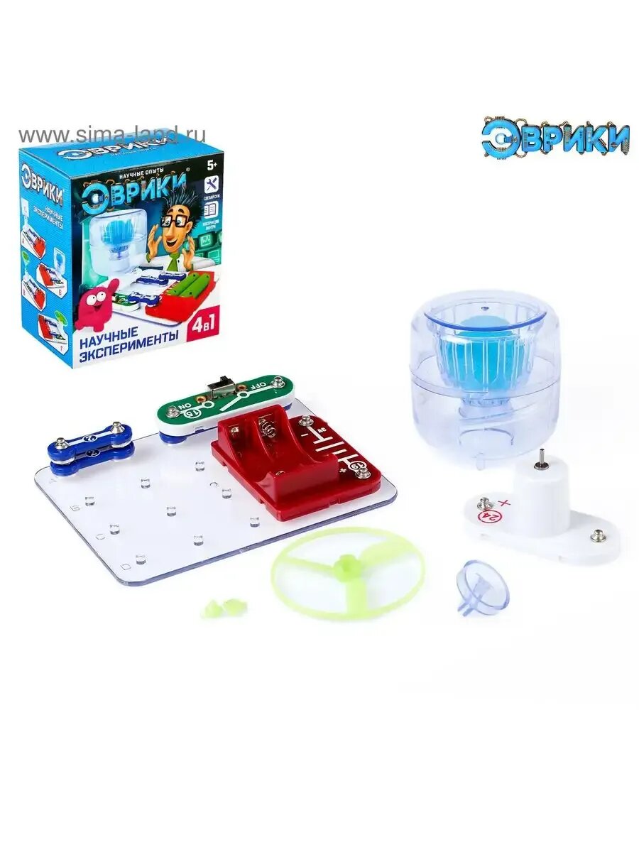 Электронный конструктор Научные эксперименты 4 в 1 опыты