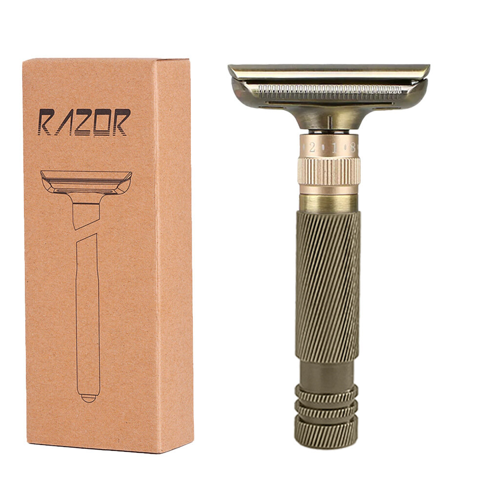 Классическая восьмиступенчатая ручная бритва, двусторонний станок, нержавеющая сталь, цинковый сплав, портативный