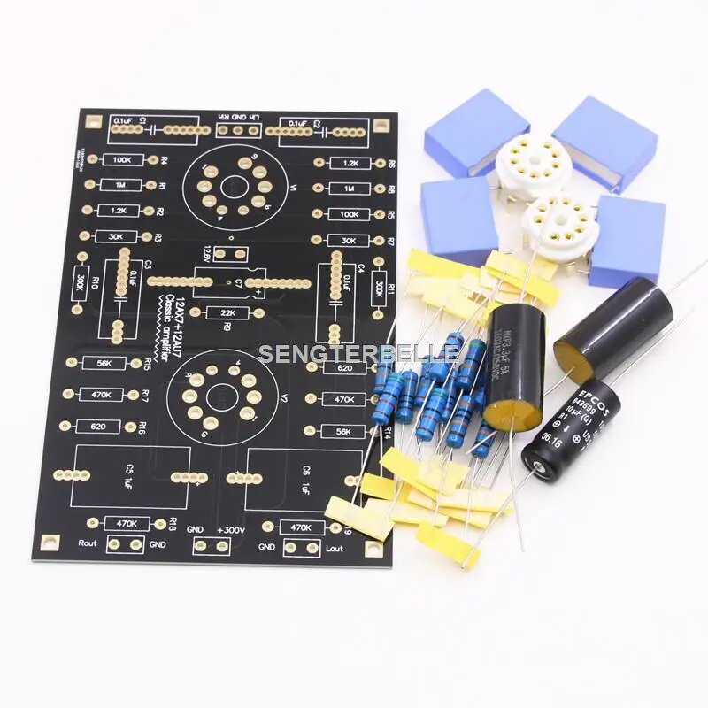 Стерео ламповый предусилитель SENGTERBELLE на базе схемы Marantz 7