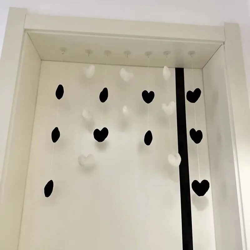 Дверные украшения, 18 любовных сердечек, занавески-перегородки, милые персиковые сердечки в корейском стиле, 7 штук.
