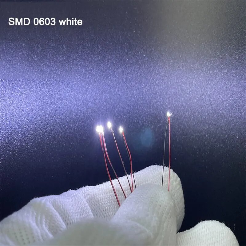 0603 Миниатюрные лампы SMD Led DIY Материальные лампы для моделирования железнодорожных сцен HO