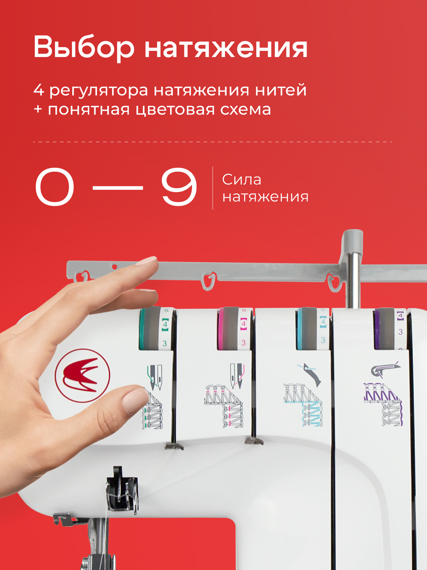 Оверлок Чайка 649 2/3/4-ниточный, 12 швейных операций, мусоросборник в комплекте — фото 1