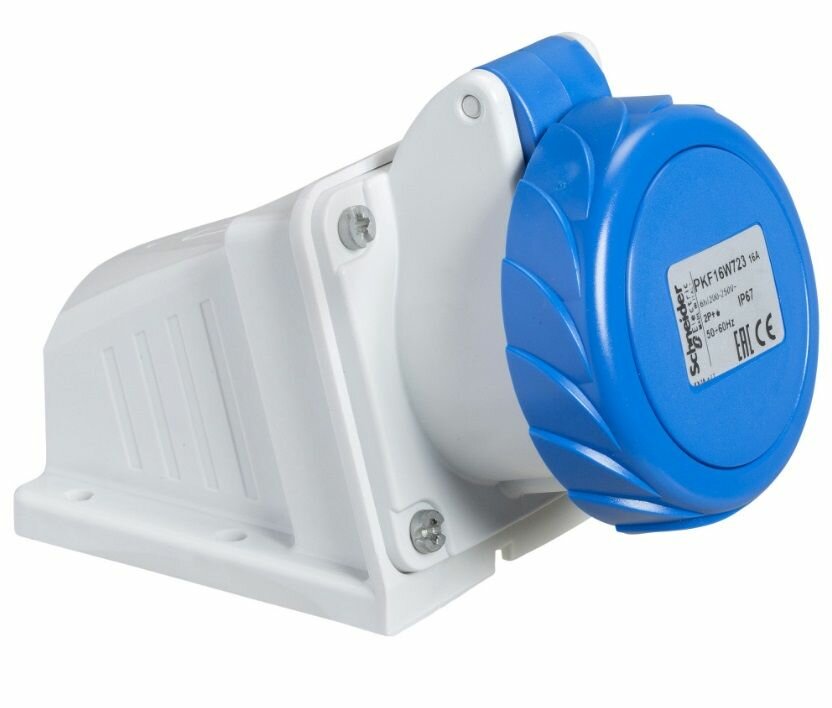 Розетка настенная PK 16А 220В 2PT винт. IP67 Schneider Electric арт. PKF16W723
