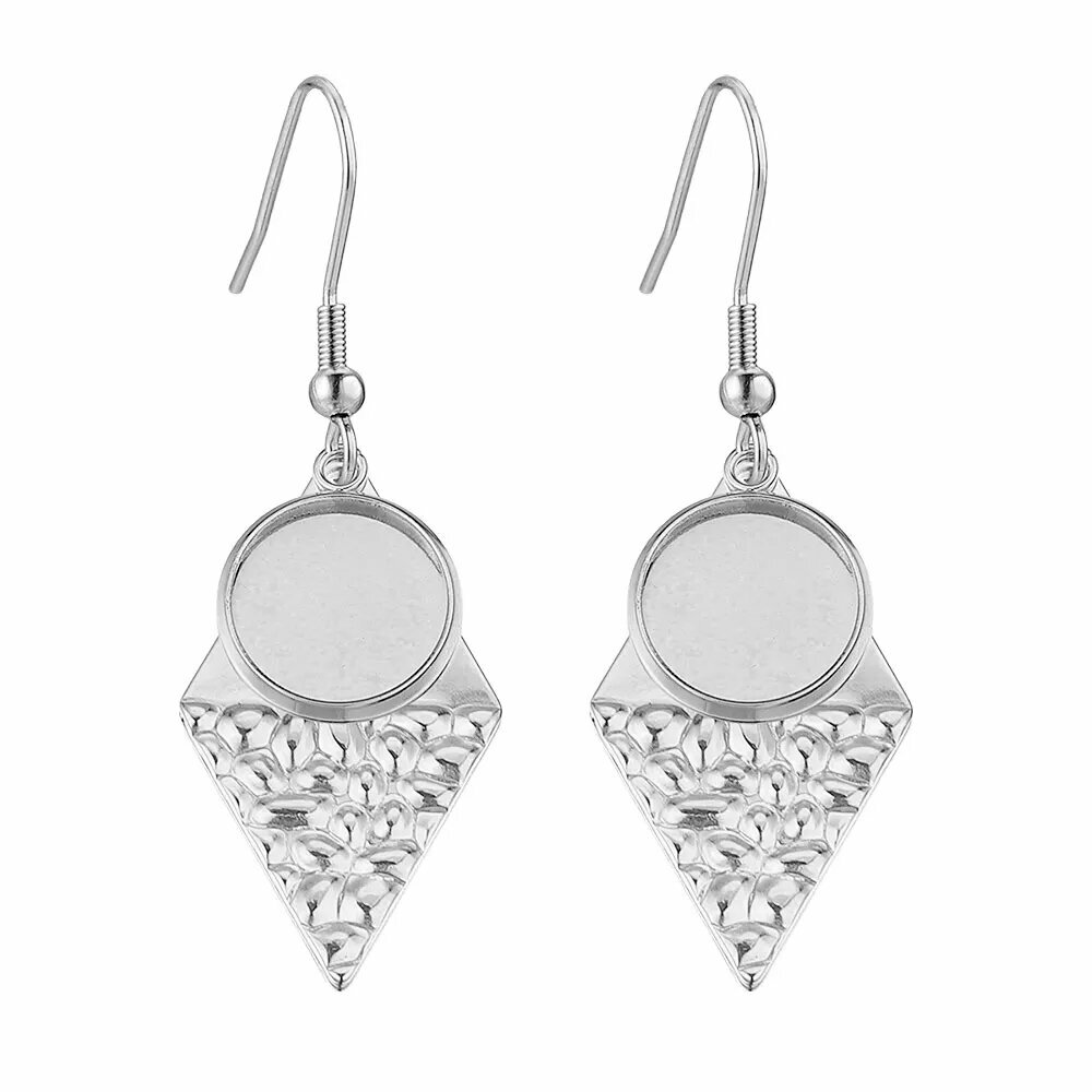 Серьги-крючки Alisaya, Steel 15, Белый