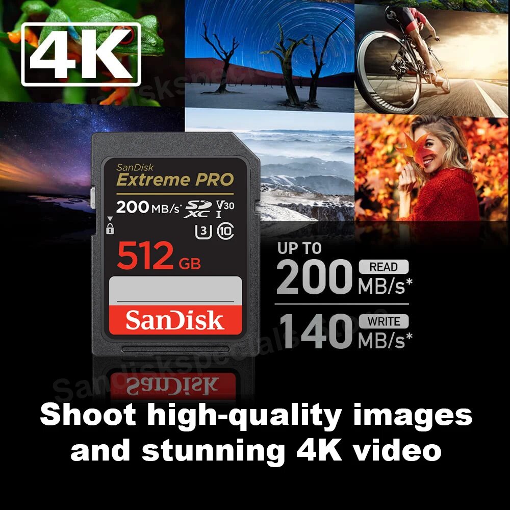 SanDisk Extreme PRO 512GB SD карта памяти