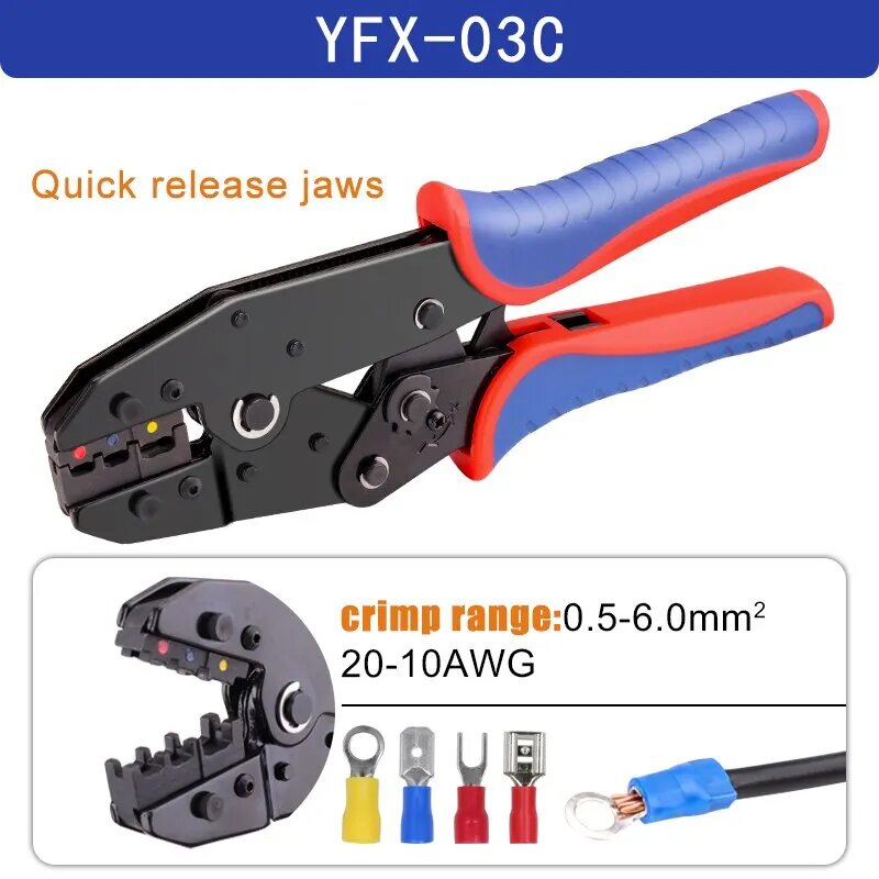 Плоскогубцы для обжима YFX-03C, 20-10AWG