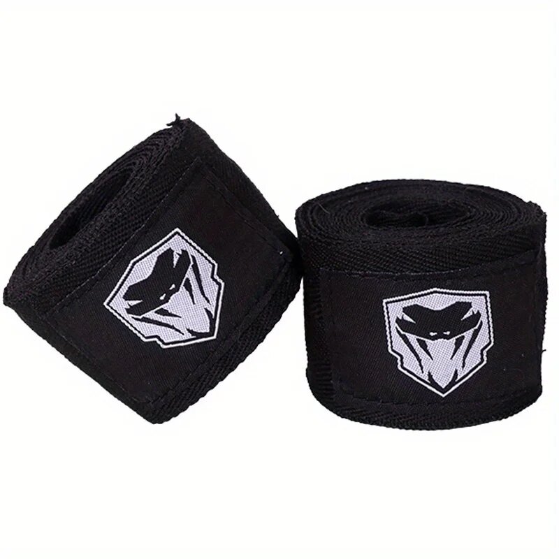 Боксерские бинты смесового хлопка 1,5м/3м/5м 5m cotton, Черный, black