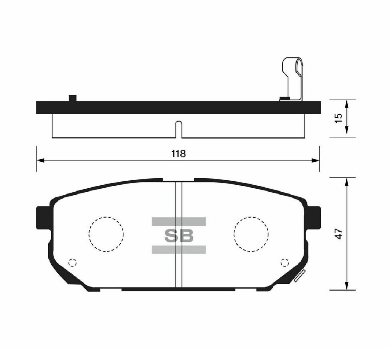 Колодки тормозные дисковые SANGSIN SP1154