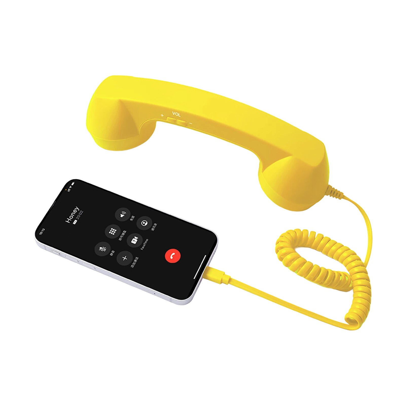 Ретро гарнитура с телефонной трубкой Yellow, Type-C