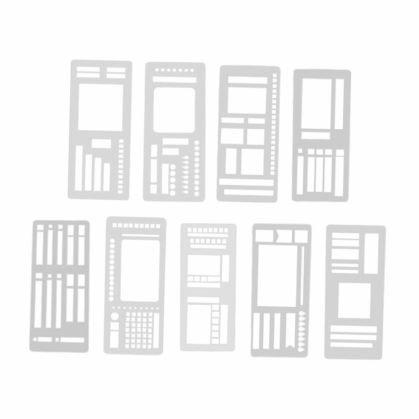 Трафареты для журнала 9 шт.