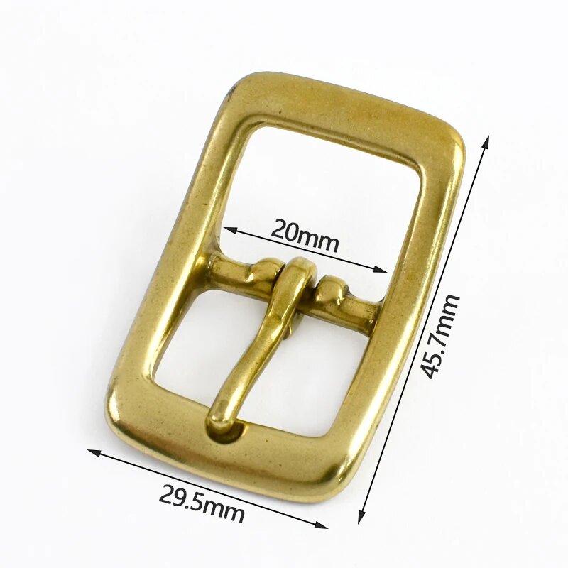 Пряжки-тройники Meetee латунные регулируемые 2/4/5/10 шт. 13/16/20/25 мм 4Pcs, Brass-20mm