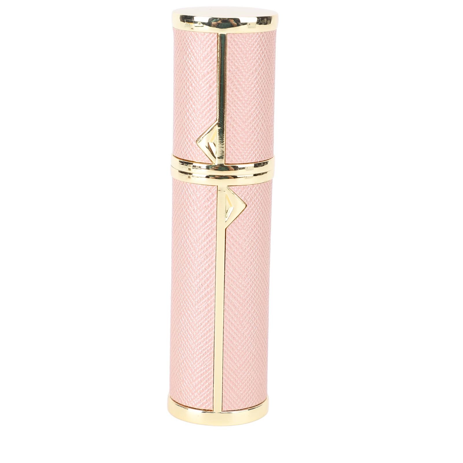Миниатюрный портативный флакон для духов 5 мл из экокожи с возможностью дозаправки в розовом цвете путешествий
