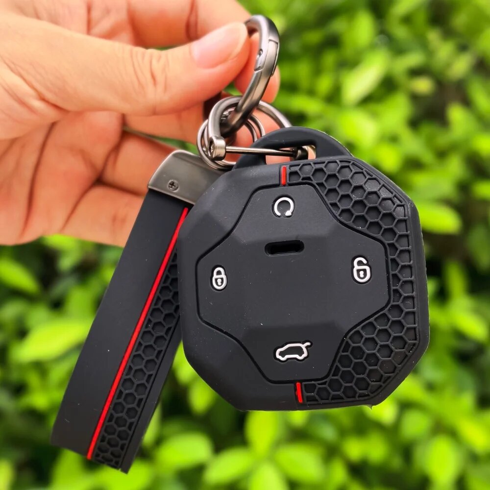 Силиконовый Чехол Для Ключей Chery Jetour Traveller 2023-2024 Jetour T2, Полная Защита, with Kechain