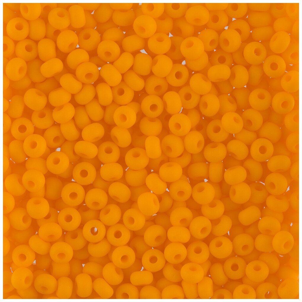 Бисер для рукоделия 50 г Чехия Gamma круглый 4 10/0 2.3 мм D644mat оранжевый мат. (93110)