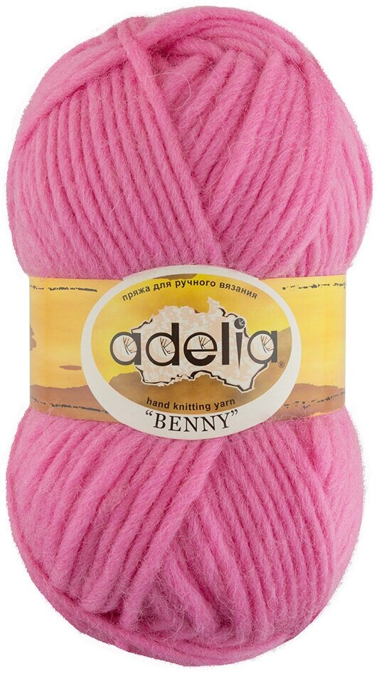 Пряжа ADELIA "BENNY" 100% шерсть 100 г 96 м №785 розовый