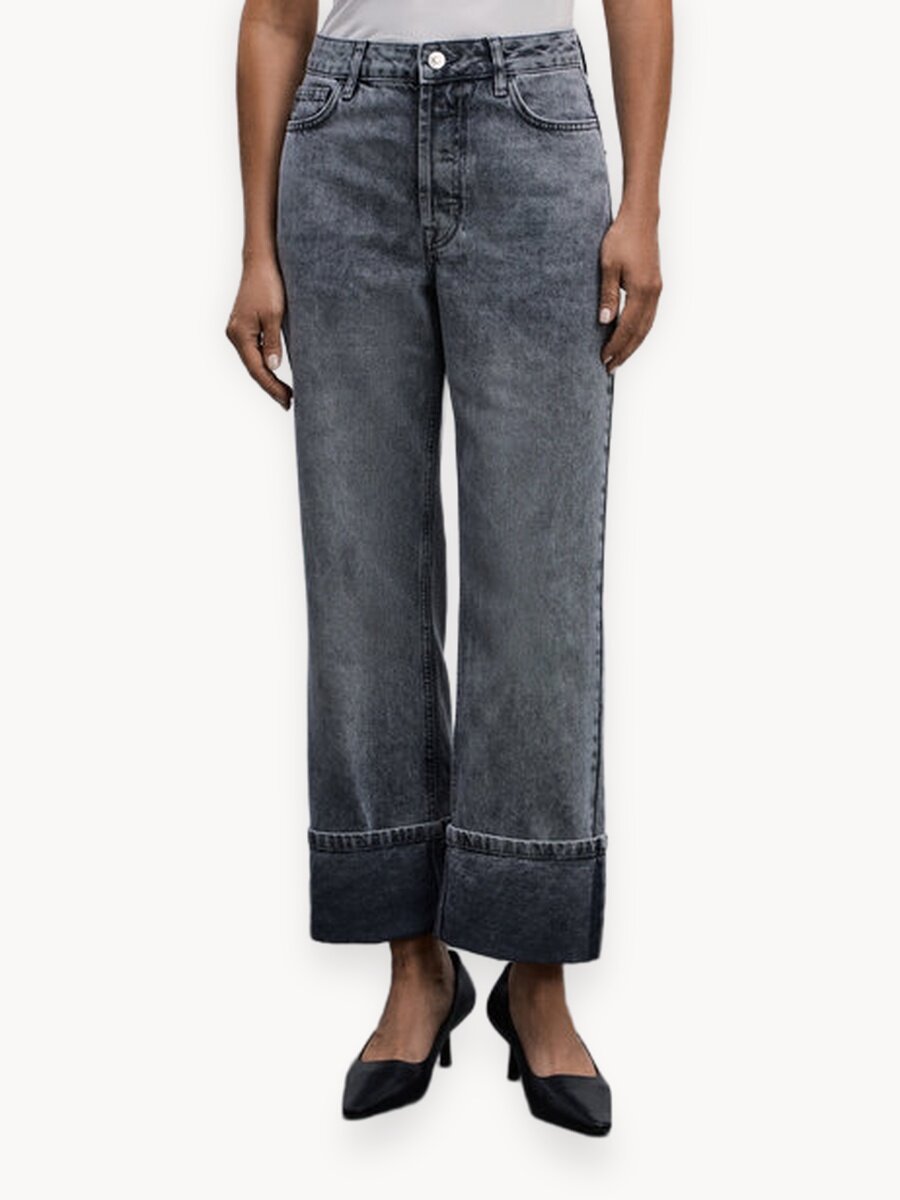 Джинсы straight cropped 