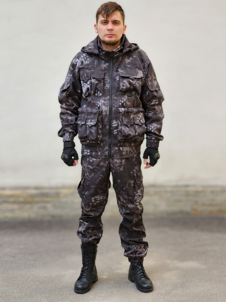 Летний мужской камуфляжный костюм, рип-стоп, "питон", 60-62/183-186 (60-62/183-186)