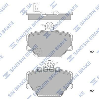 Колодки торм. пер. SMART FORTWO COUPE 04- Sangsin brake арт. SP1674