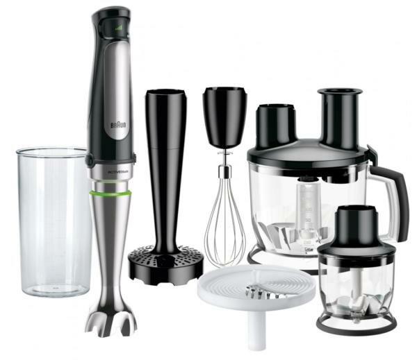 Блендер погружной Braun MQ7087X 850Вт чёрный серебристый